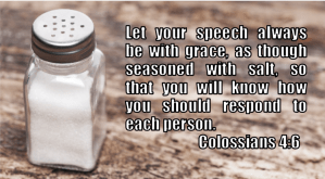 Seasoned with Salt | God has your back!